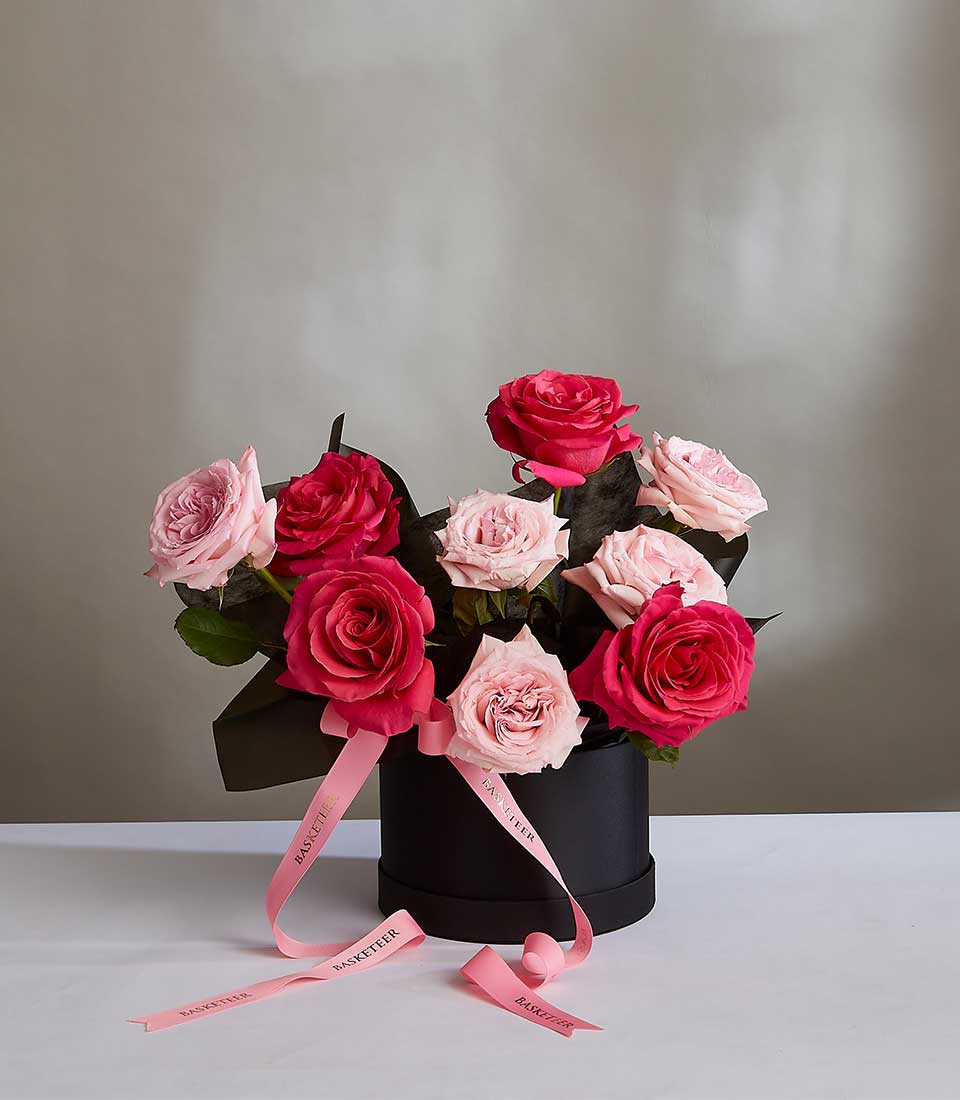 Midnight Pink Rose Bouquet | Basketeer Bangkok Same-day Delivery